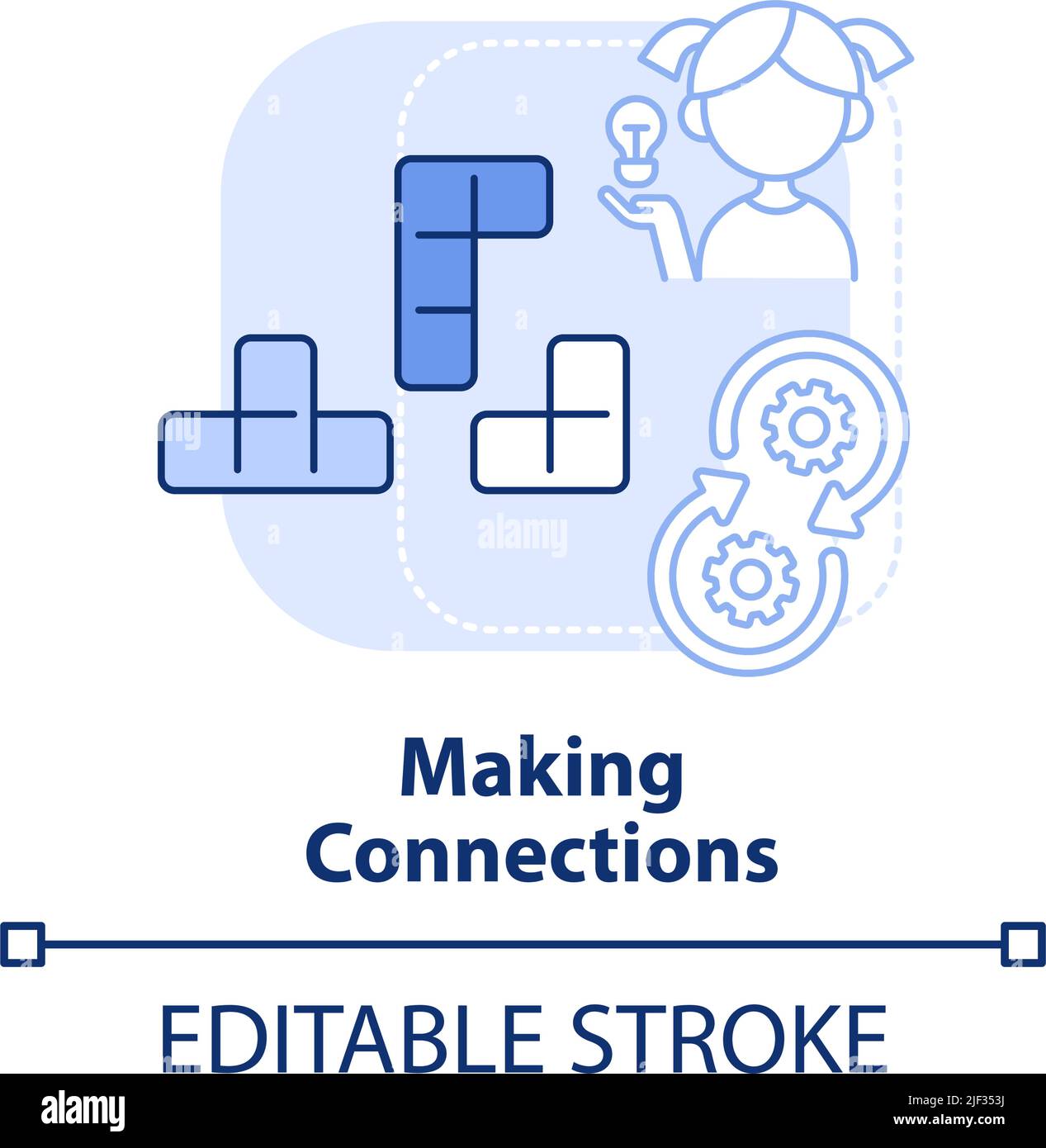 Making connections light blue concept icon Stock Vector Image & Art - Alamy