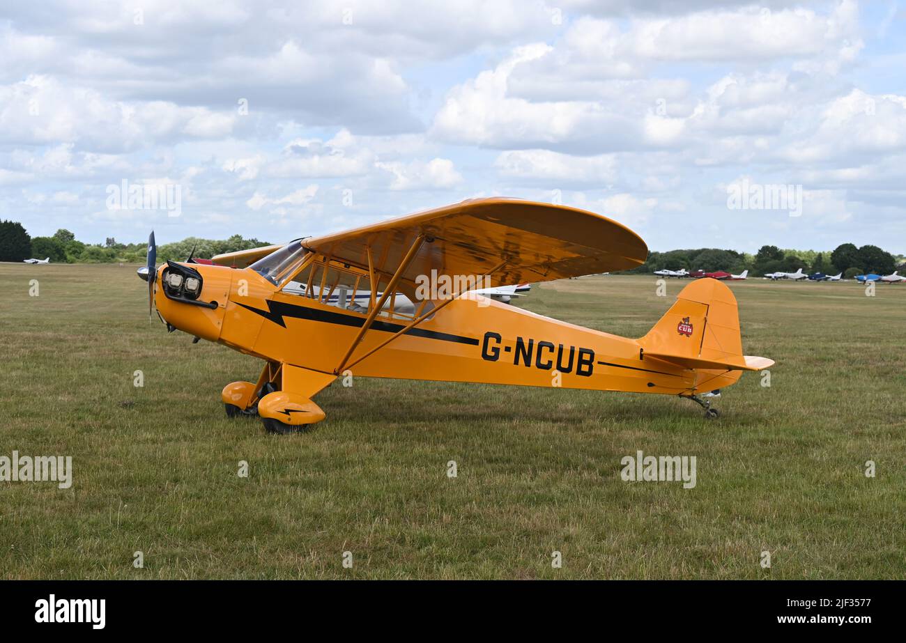 Piper J-3C-65 Cub, White Waltham, Berkshire, England Stock Photo - Alamy