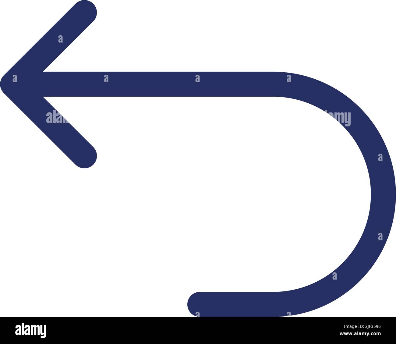 Return arrow white flat Stock Vector Images - Alamy