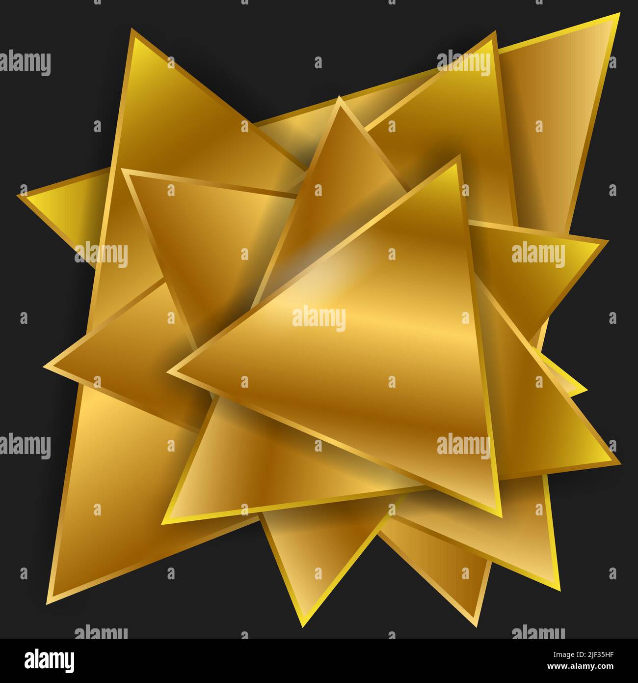 triangles gold 3d texture stuck object Stock Vector Image & Art - Alamy