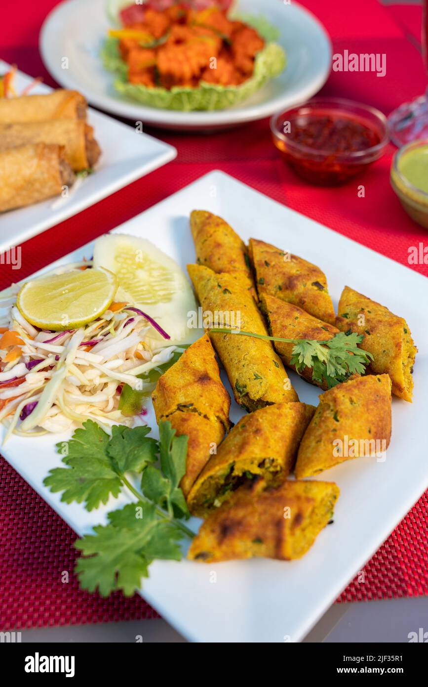 Schezwan roll hi-res stock photography and images - Alamy