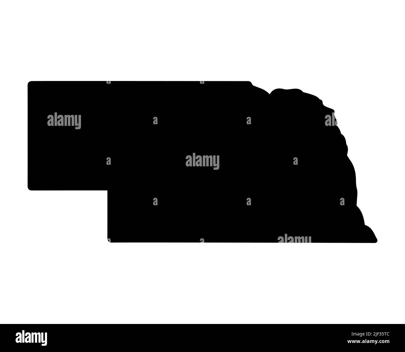 Map of nebraska territory Stock Vector Images - Alamy