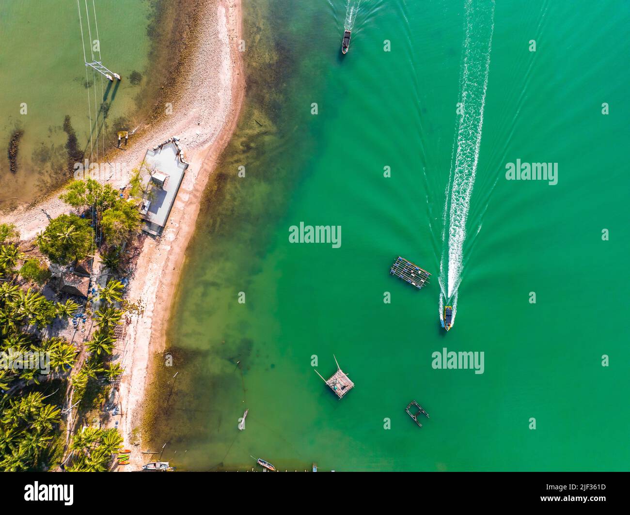 Aerial view of Koh Phitak or Phithak island in Chumphon, Thailand Stock ...