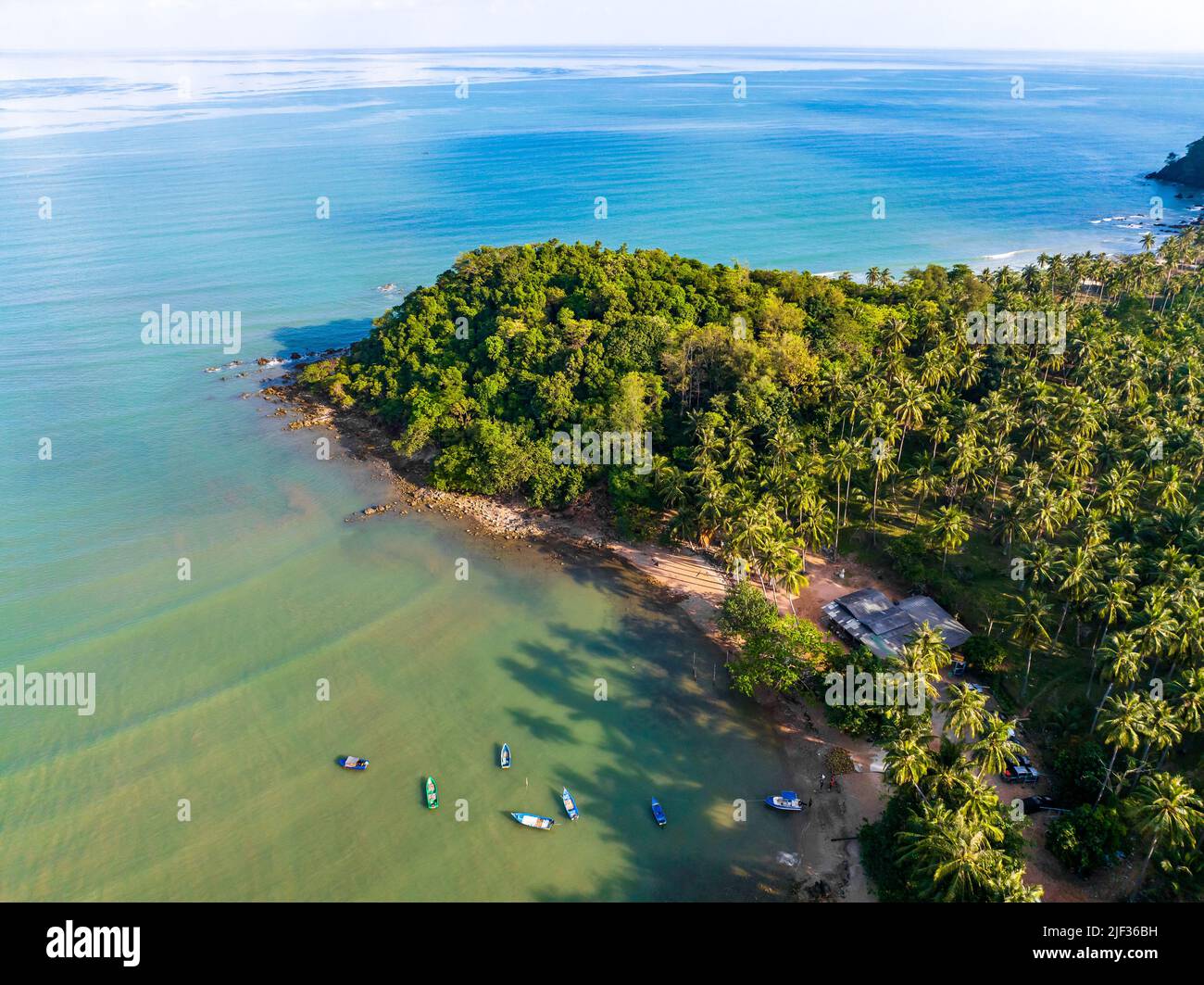 Aerial view of Koh Phitak or Phithak island in Chumphon, Thailand Stock ...