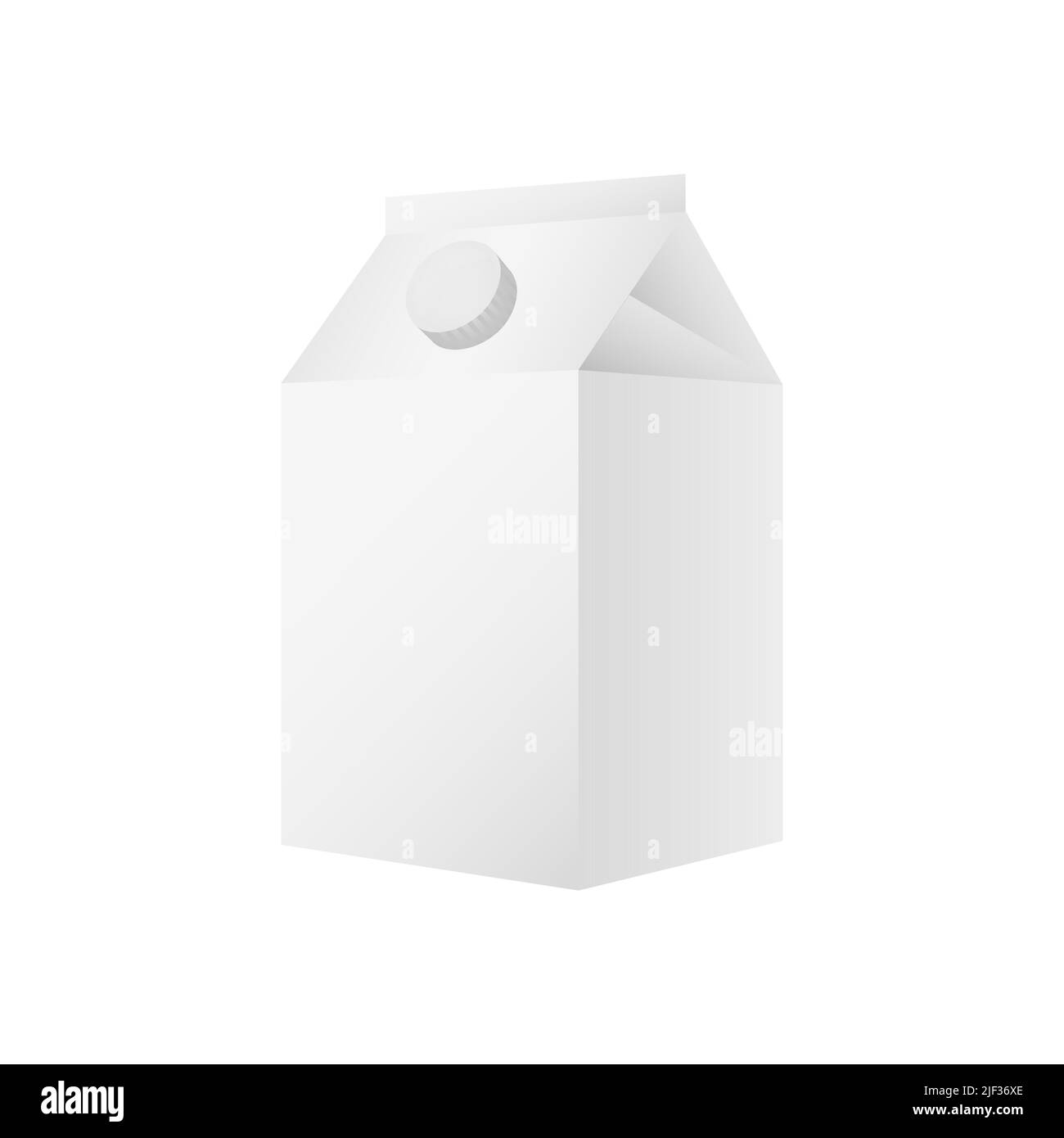 Cardboard rectangular small box maquette packaging for milk, juice and ...