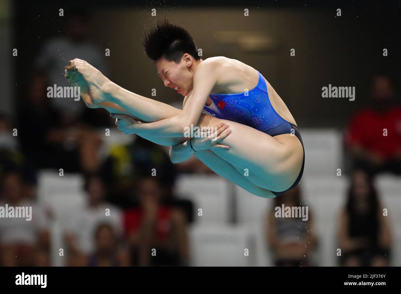 Budapest, Hungary. 29th June, 2022. Li Yajie of China competes during ...