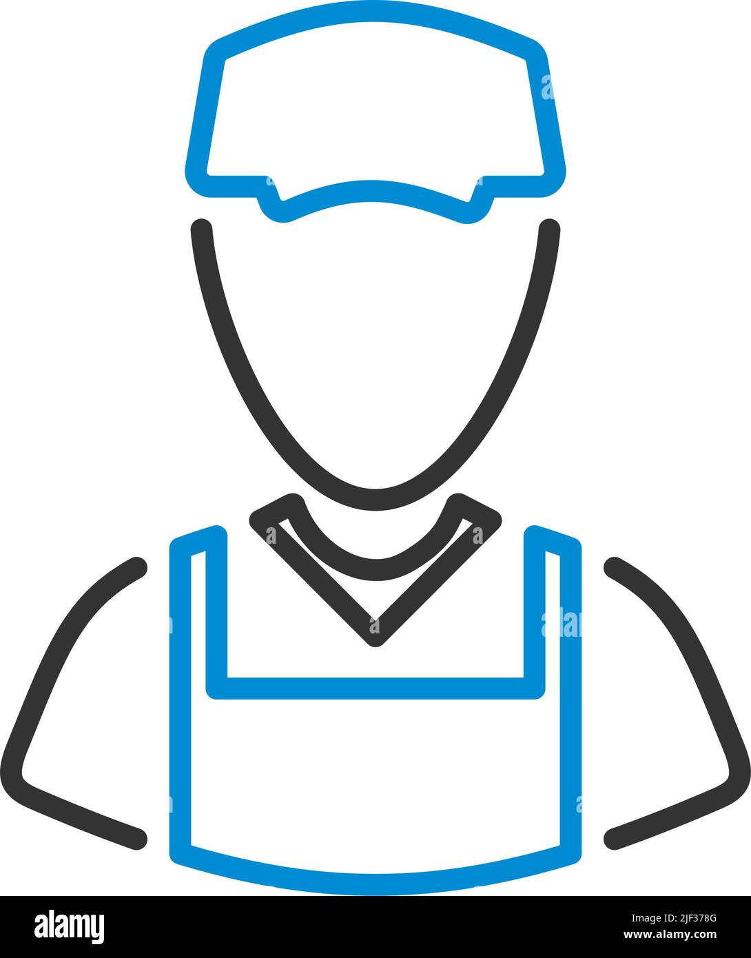 Car Mechanic Icon. Editable Bold Outline With Color Fill Design. Vector ...