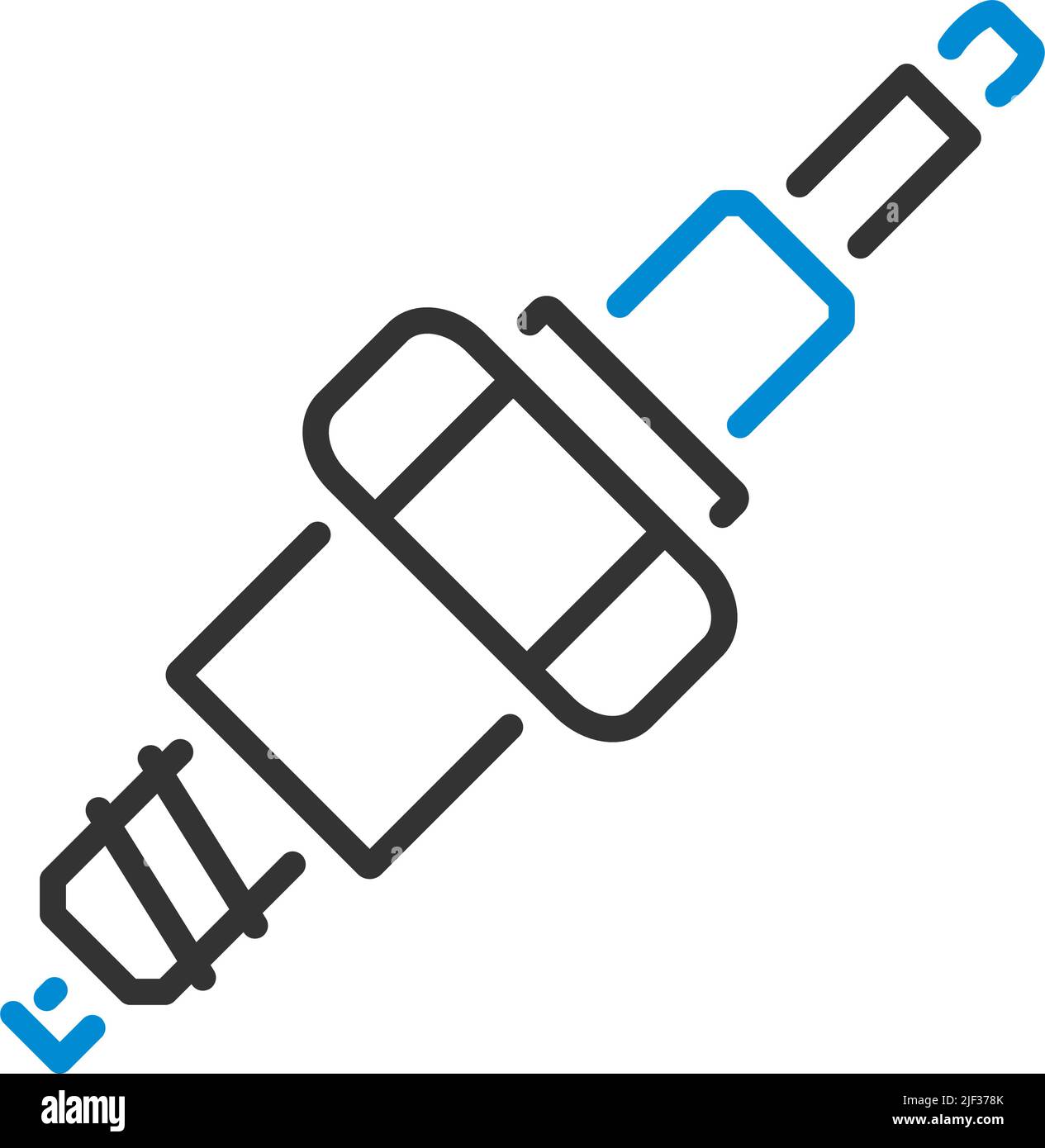 Spark Plug Icon. Editable Bold Outline With Color Fill Design. Vector ...