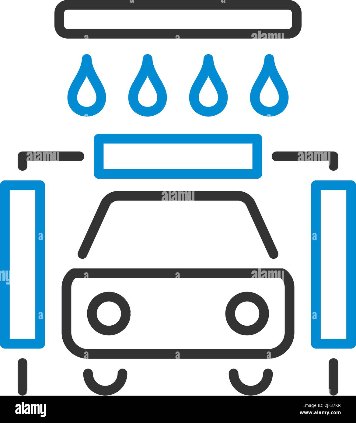 Car Wash Icon. Editable Bold Outline With Color Fill Design. Vector ...