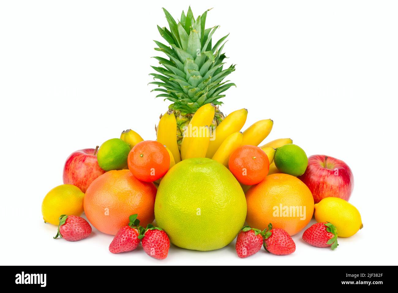 Set of fruits isolated on white background. Healthy food Stock Photo ...