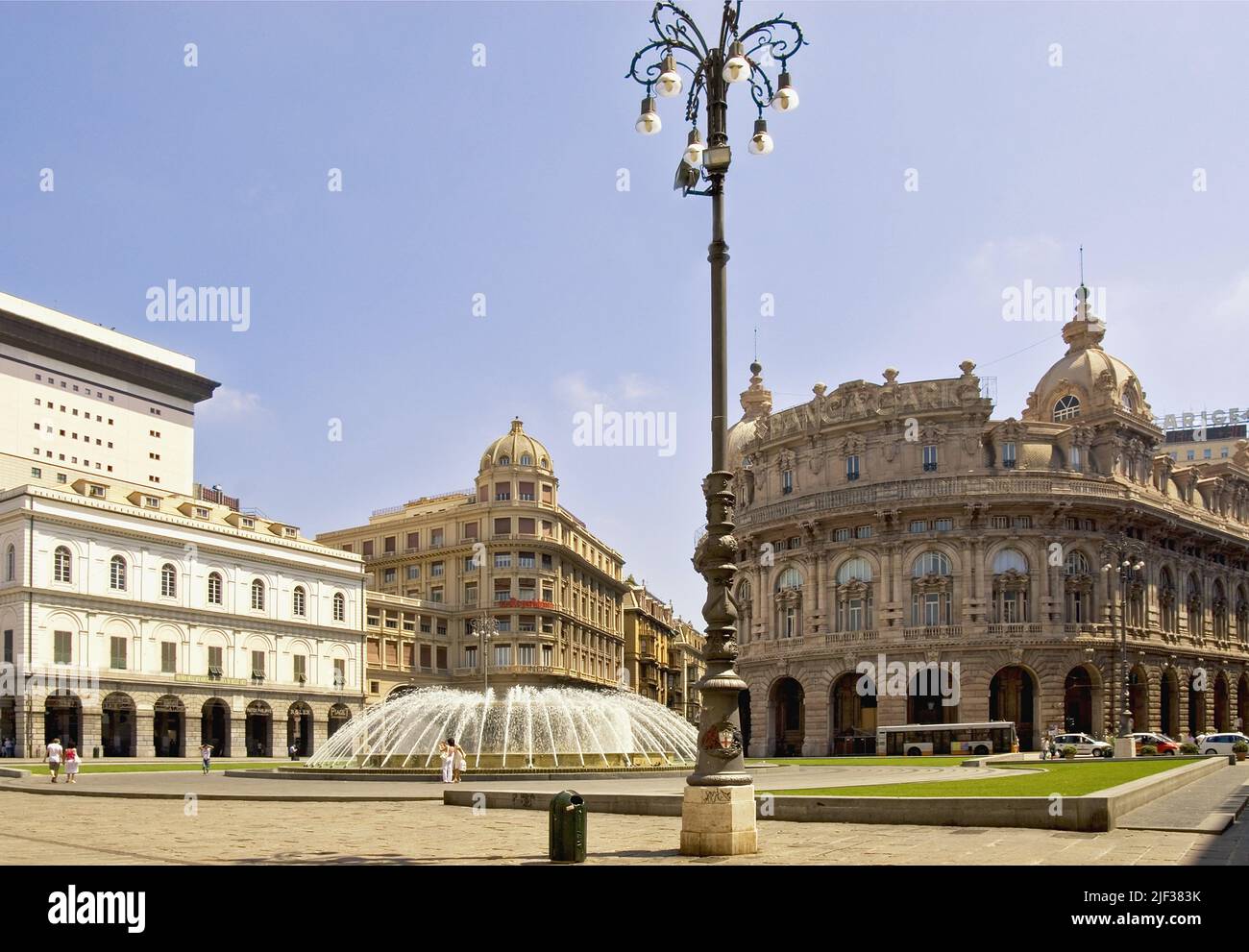 Piazza de Ferrari in Genua, Italy, Liguria Stock Photo - Alamy