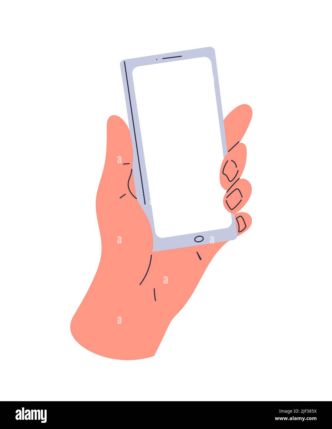 Smartphone in hand. Vector illustration Stock Vector Image & Art - Alamy