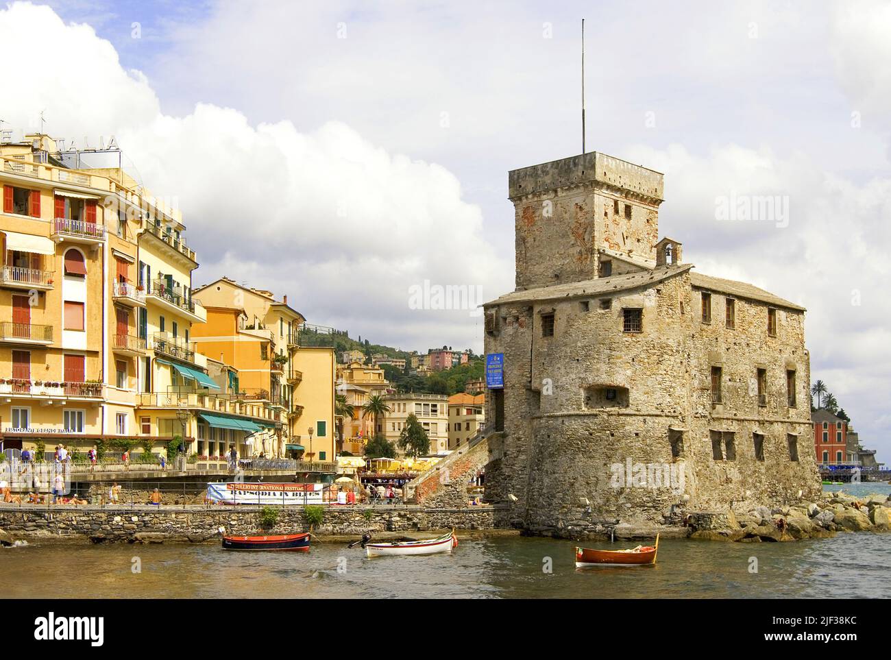 The historic Castello di Rapallo, Italy, Liguria Stock Photo - Alamy