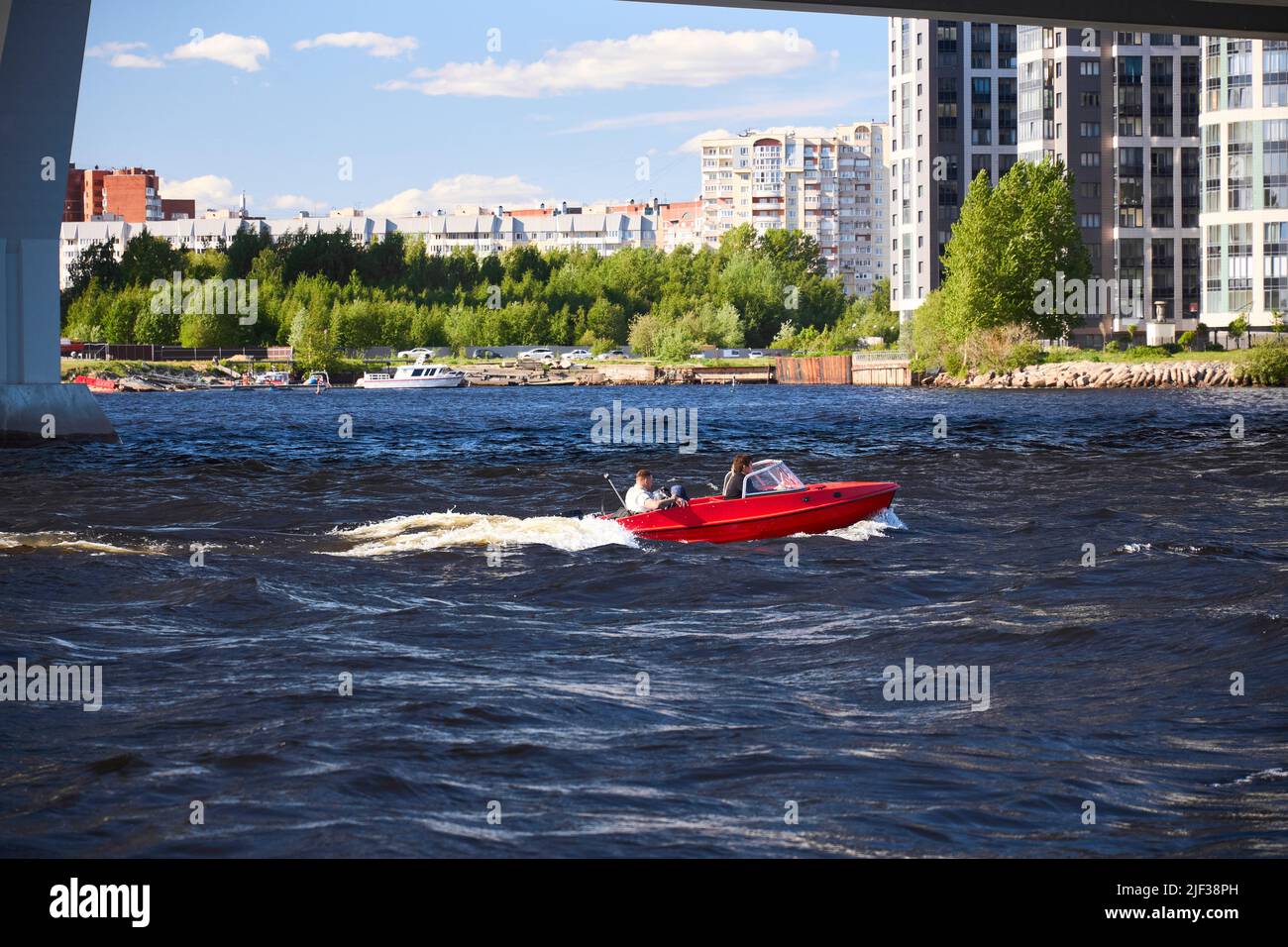 View of various cityscapes from the water Stock Photo - Alamy