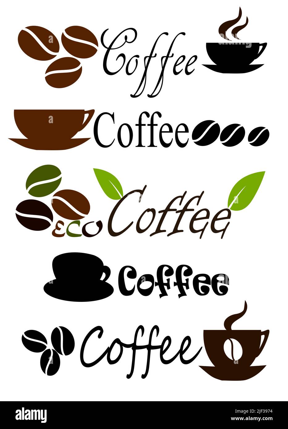 Set of coffee label designs. Vector illustration Stock Vector Image ...