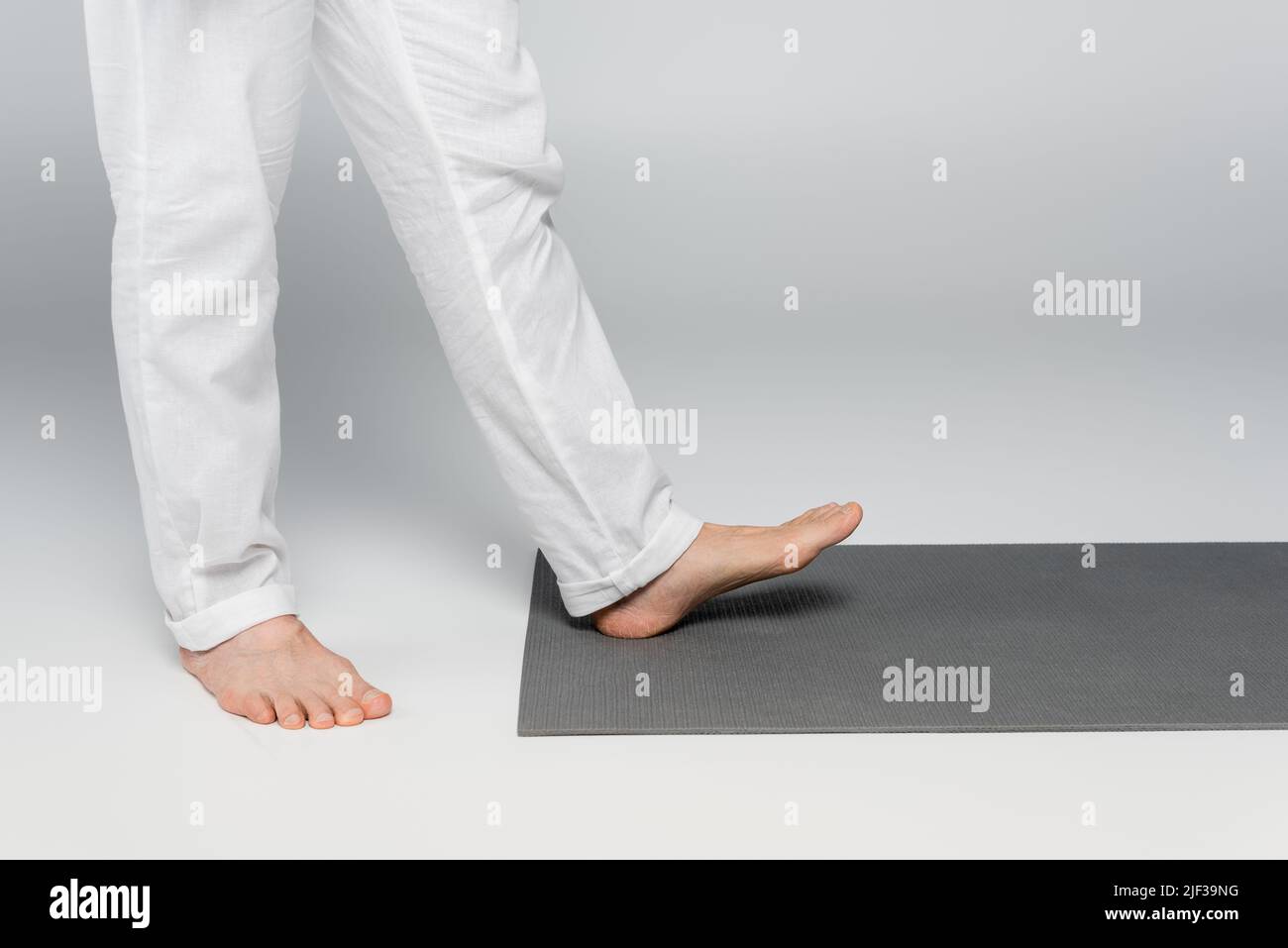 Stepping on to the mat hi-res stock photography and images - Alamy