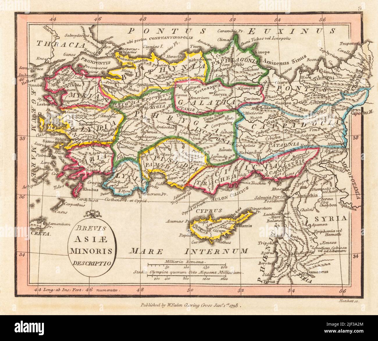 Brevis asiae minoris descriptio. Ancient Asia Minor. 1798 map by ...