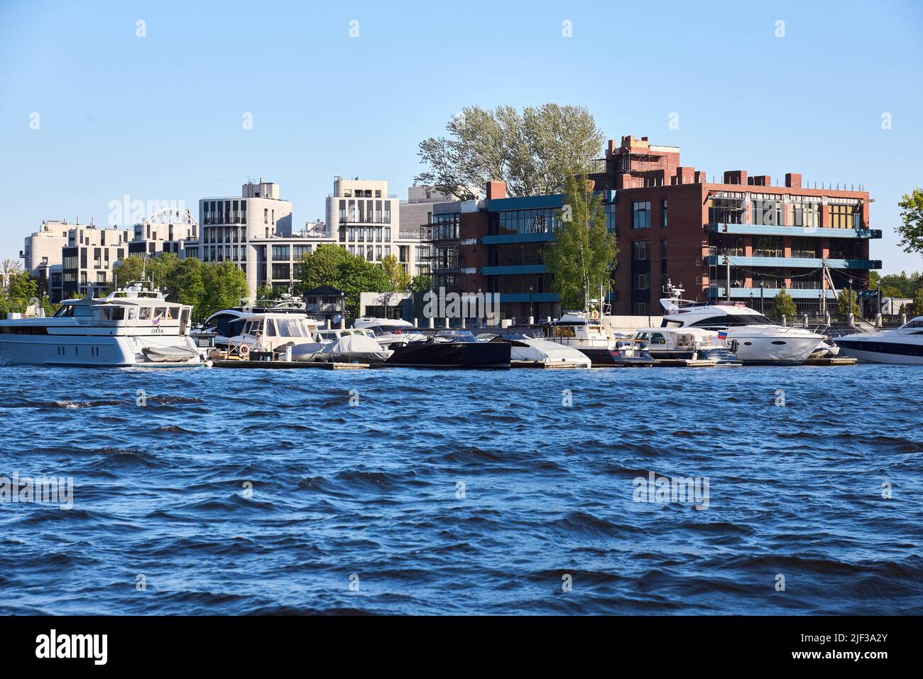 View of various cityscapes from the water Stock Photo - Alamy