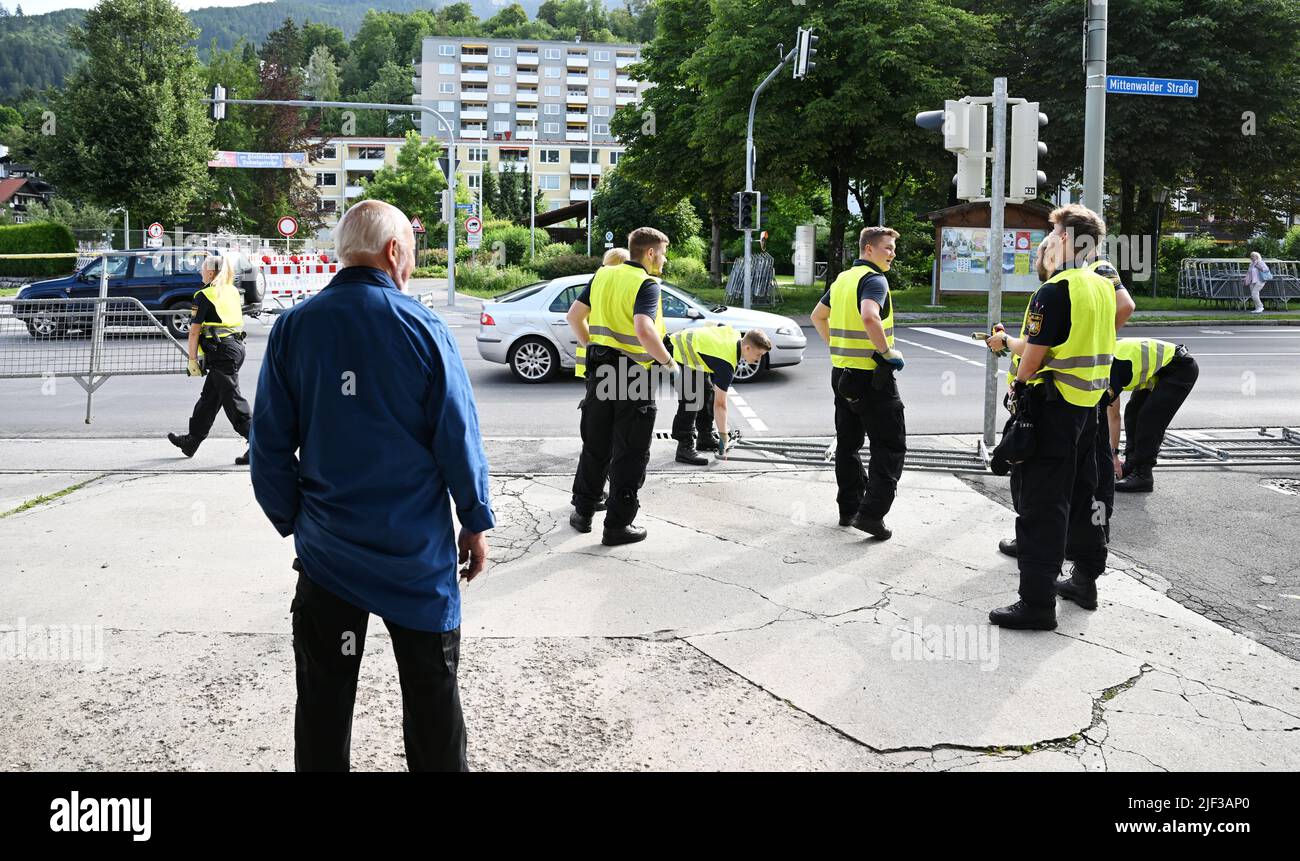 Garmisch Partenkirchen, Germany. 29th June, 2022. The owner of a car ...