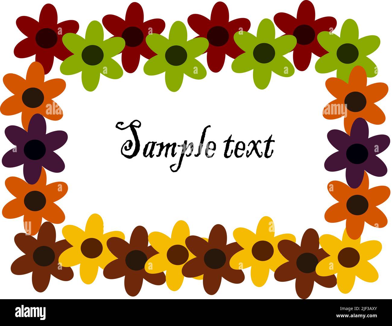 Colorful flower frame background Stock Vector Image & Art - Alamy