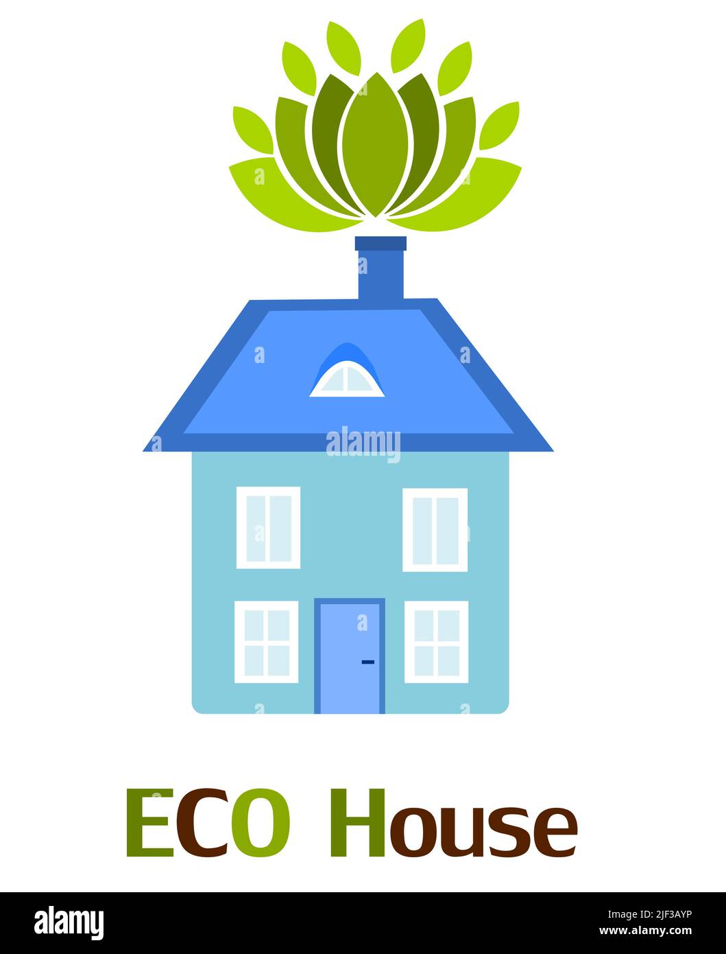 Blue eco friendly house Stock Vector Image & Art - Alamy