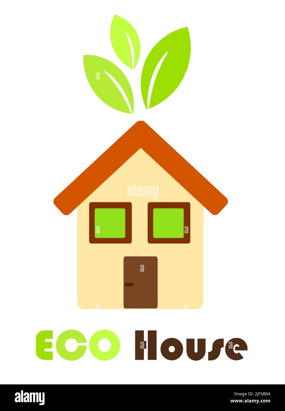 Environmental friendly symbolic house vector illustration Stock Vector ...