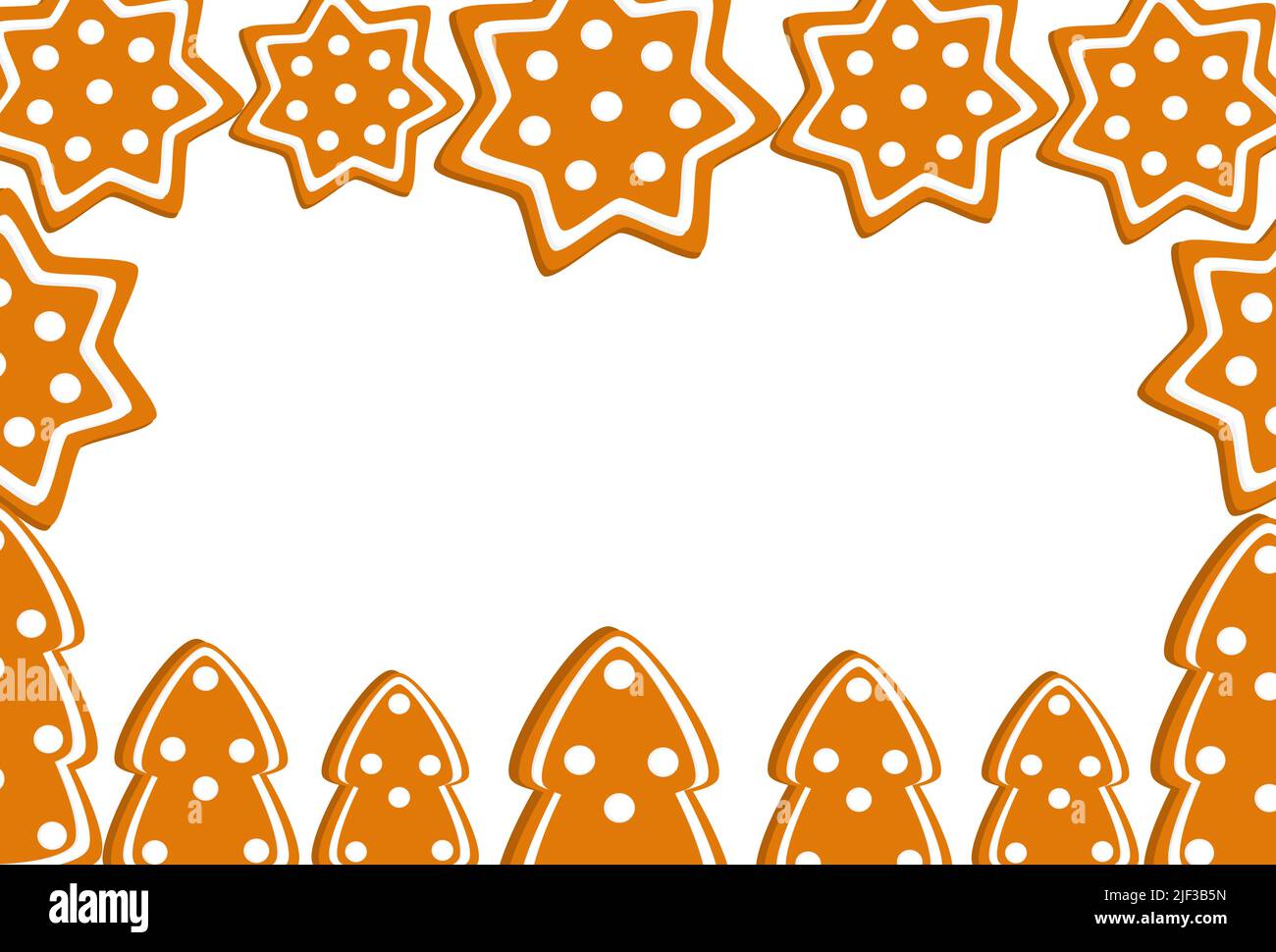 Christmas gingerbread cookie frame - vector illustration Stock Vector ...