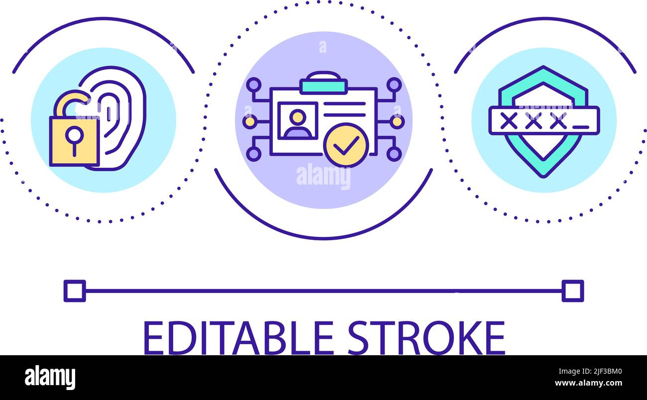 Protecting sensitive employee information loop concept icon Stock ...
