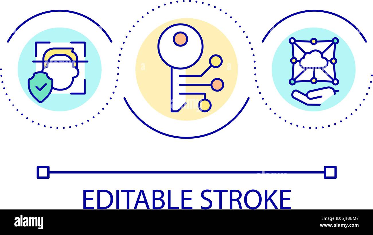 Key management in cloud computing loop concept icon Stock Vector Image ...