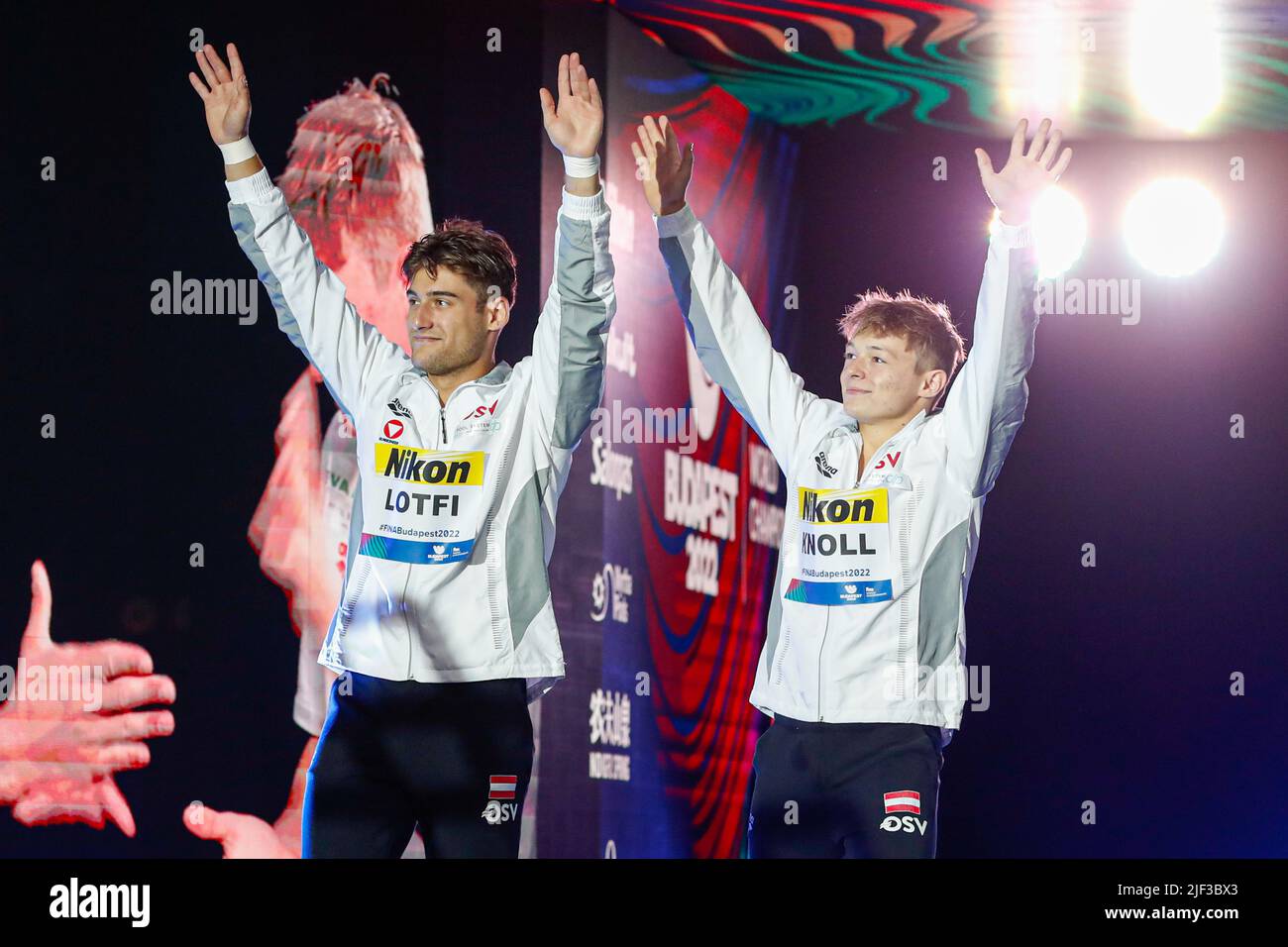 BUDAPEST, HUNGARY - JUNE 28: Dariush Lotfi of Austria, Anton Knoll of ...