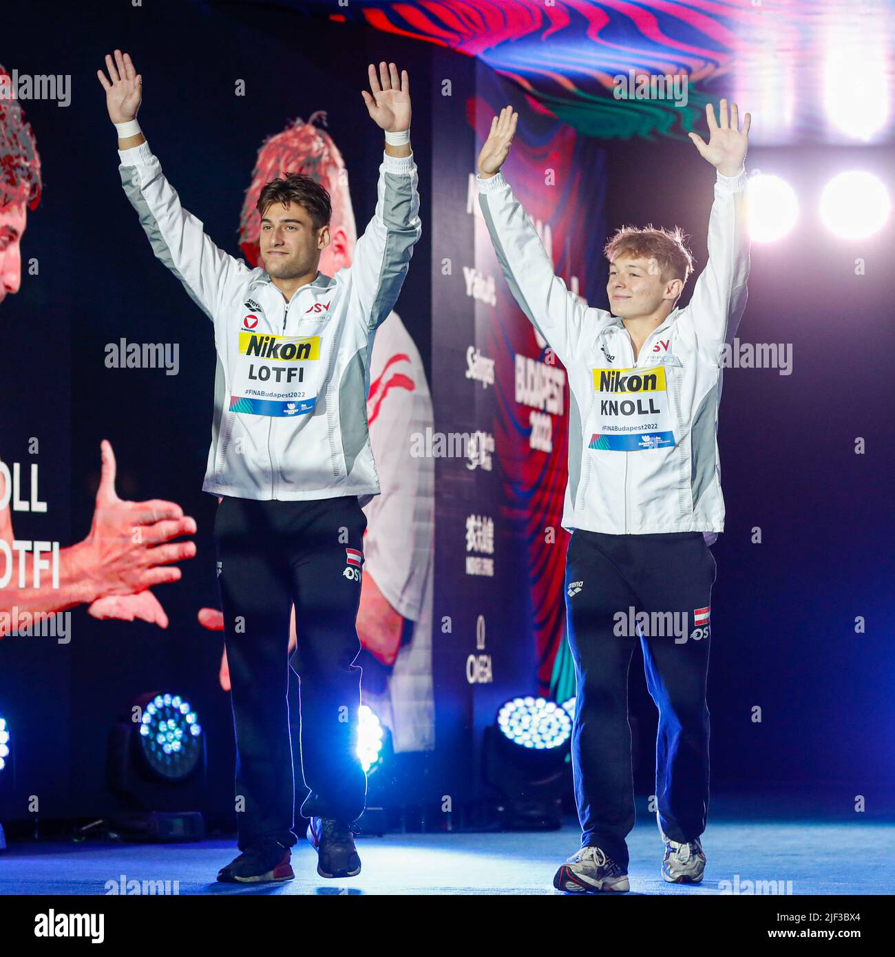 BUDAPEST, HUNGARY - JUNE 28: Dariush Lotfi of Austria, Anton Knoll of ...
