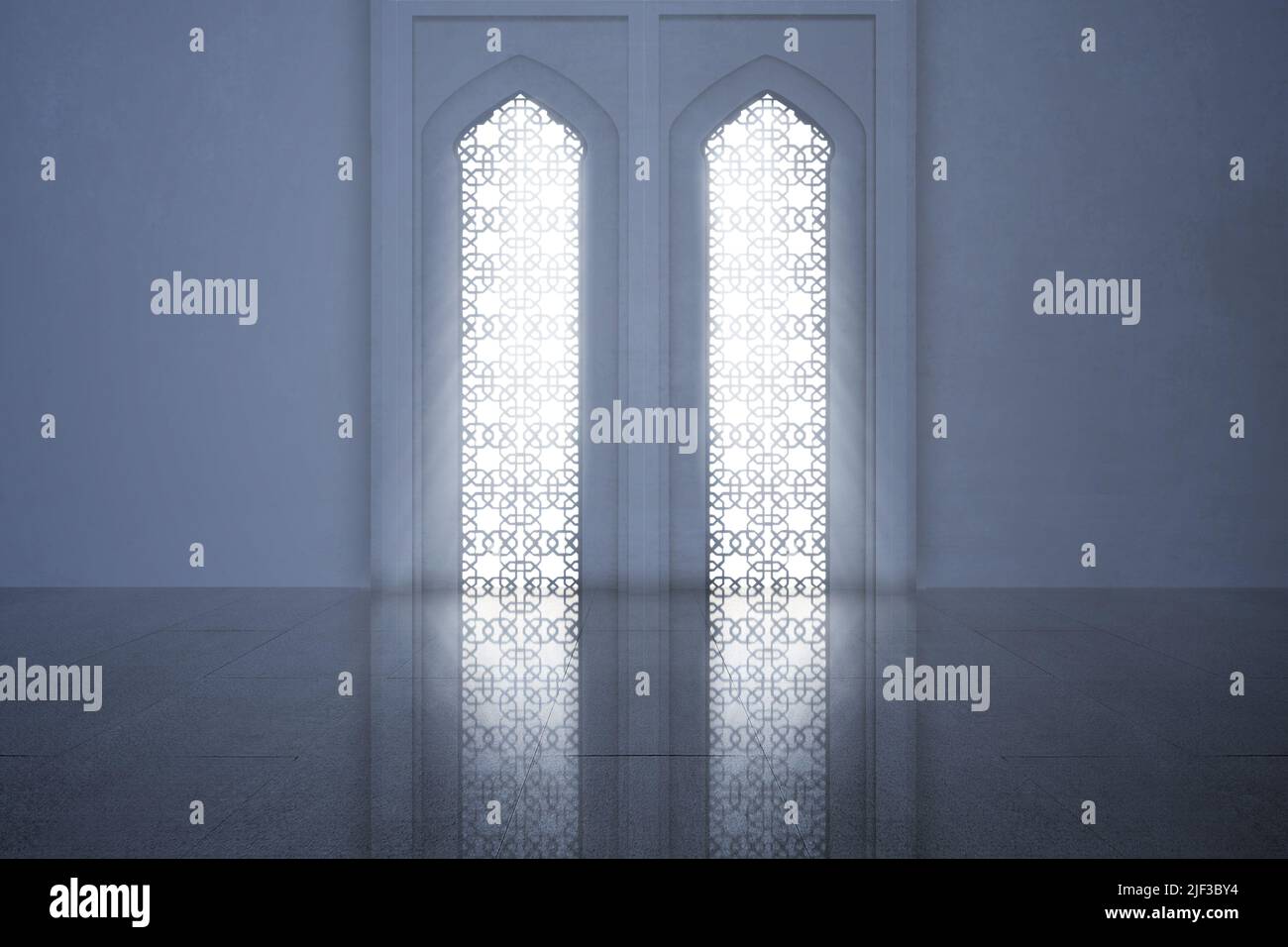 Mosque window with bright light background Stock Photo - Alamy
