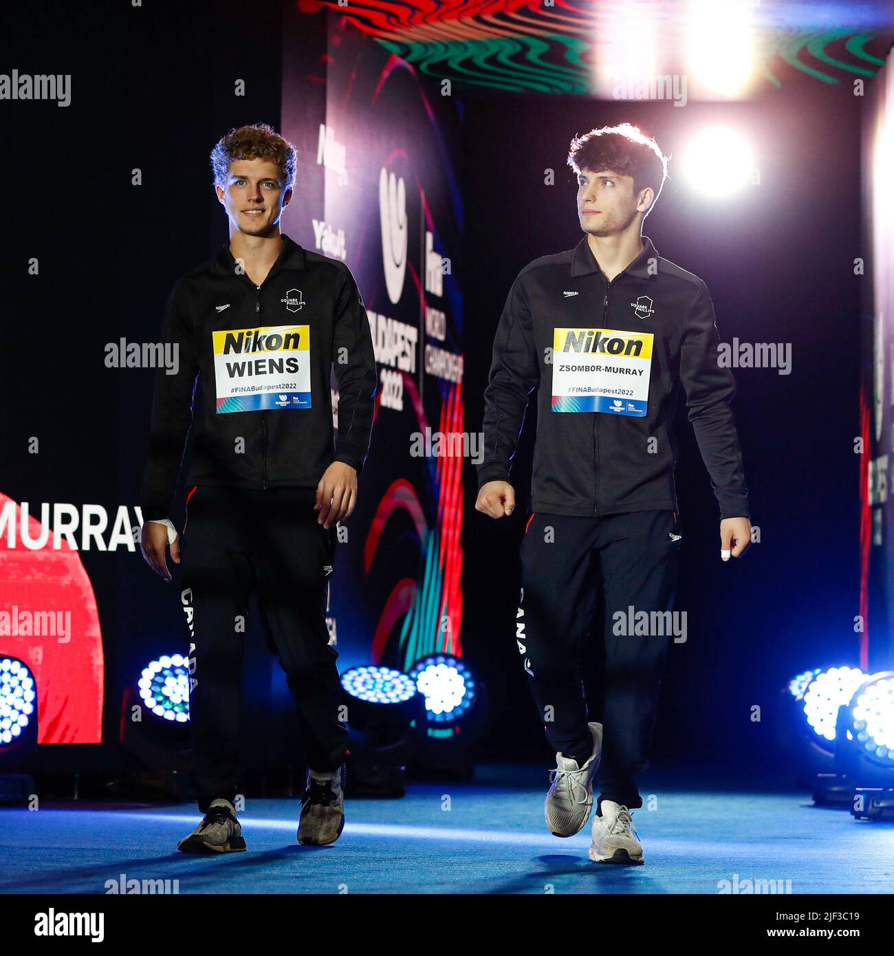BUDAPEST, HUNGARY - JUNE 28: Rylan Wiens of Canada, Nathan Zsombor ...