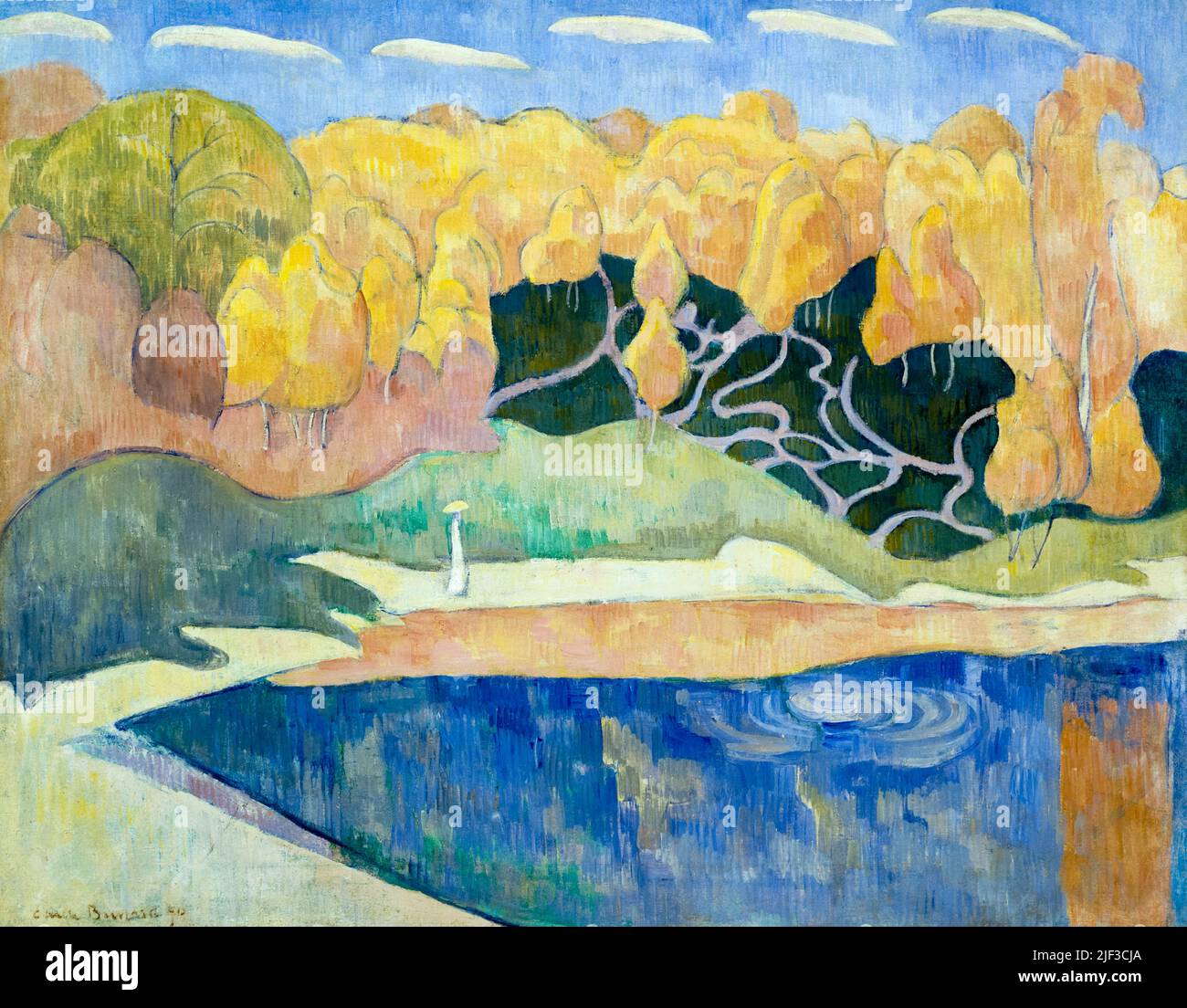 Emile Bernard, Woman Walking on the Banks of the Aven, Post ...