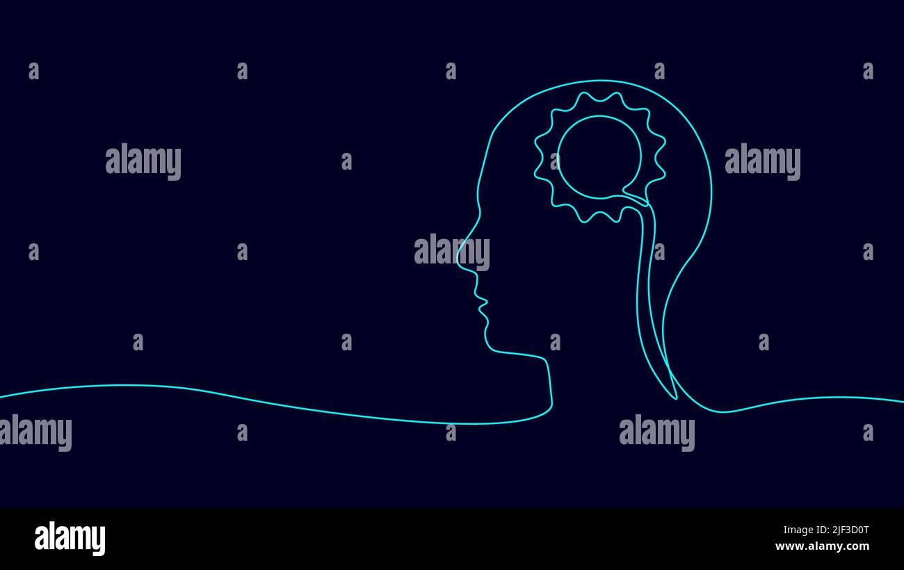 One line coaching session problem solution concept. Creative idea ...