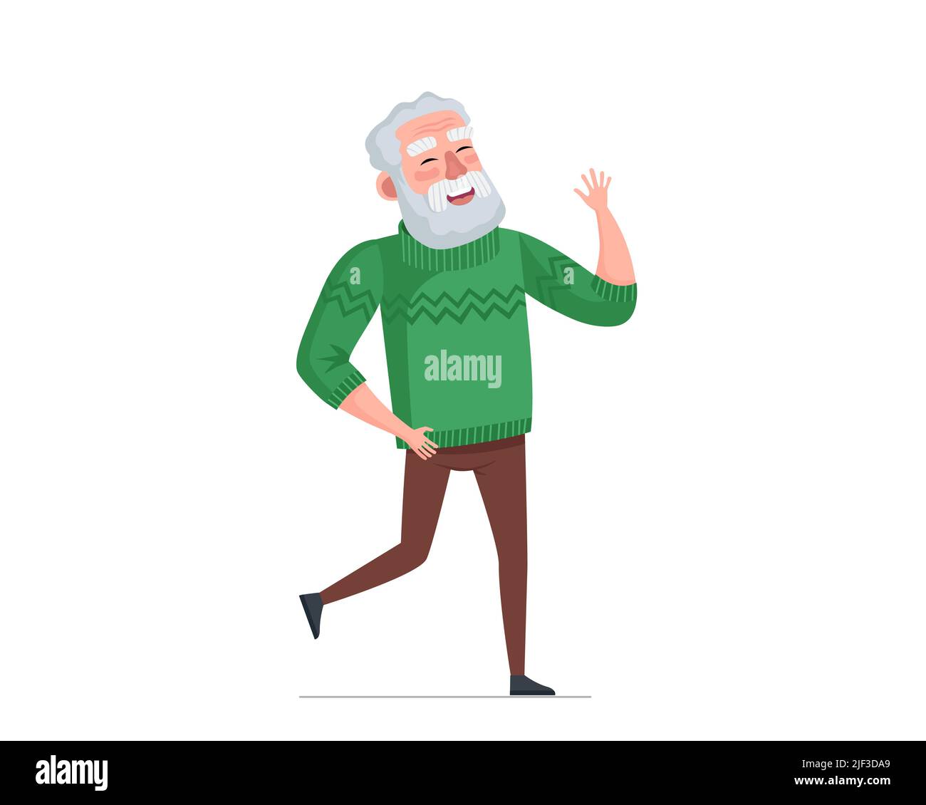 Happy aged man relaxing Cut Out Stock Images & Pictures - Alamy