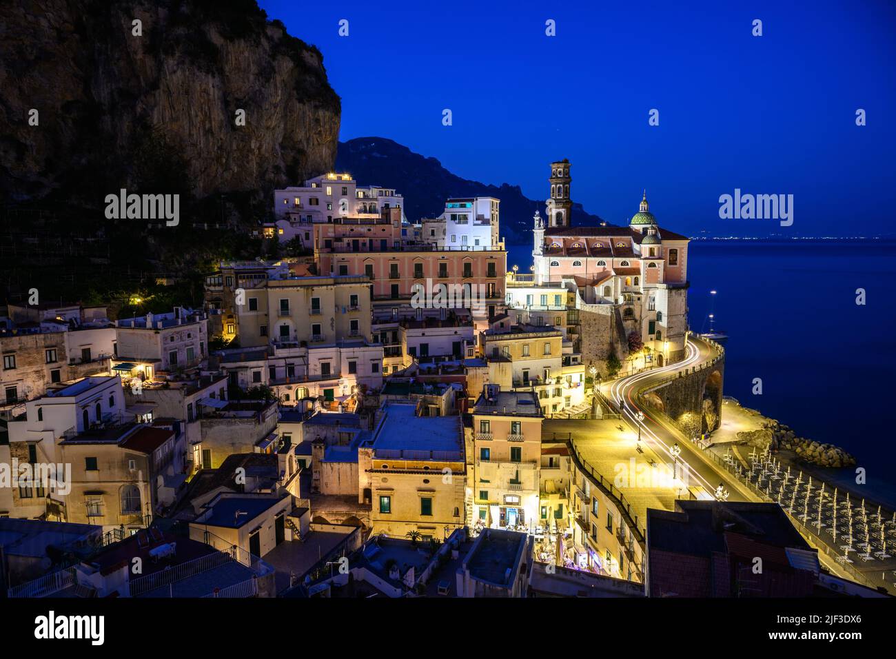 Night view amalfi on hi-res stock photography and images - Alamy