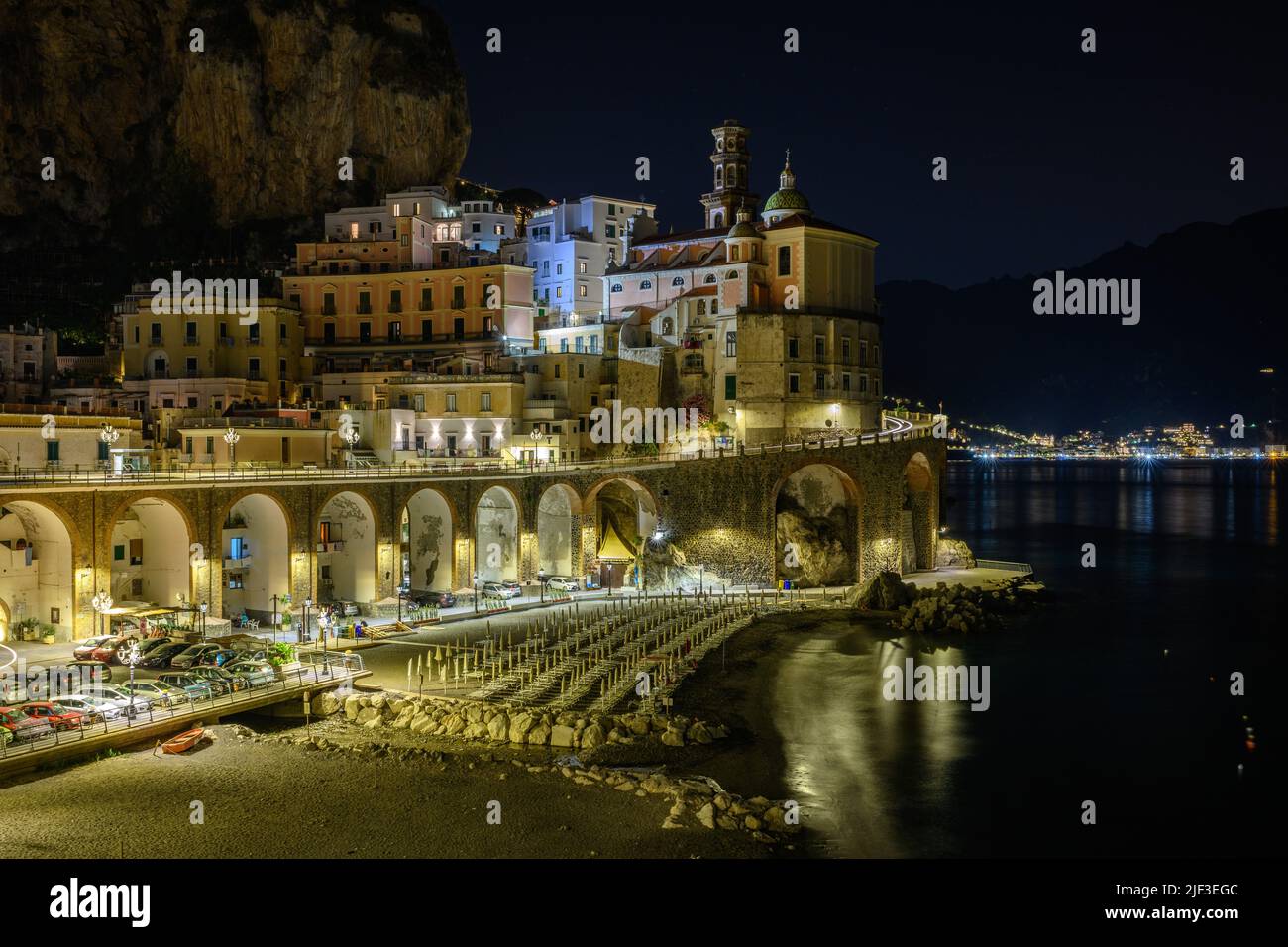 Night view amalfi on hi-res stock photography and images - Alamy