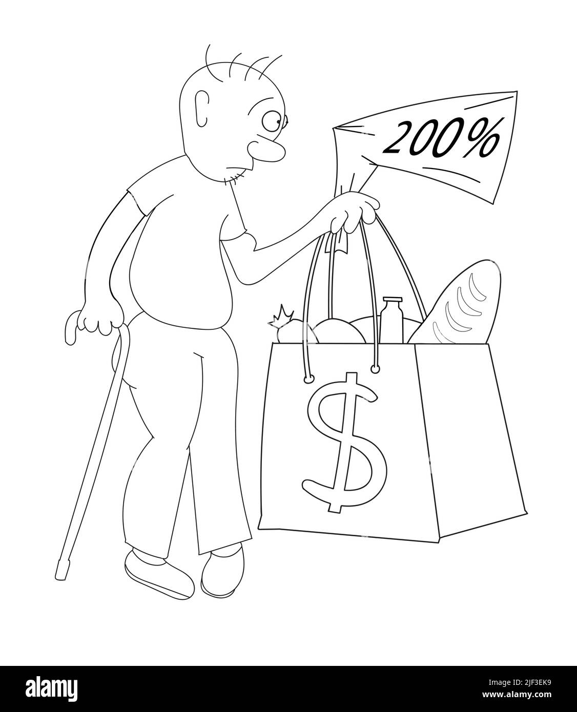 Increase price cartoon Black and White Stock Photos & Images - Alamy
