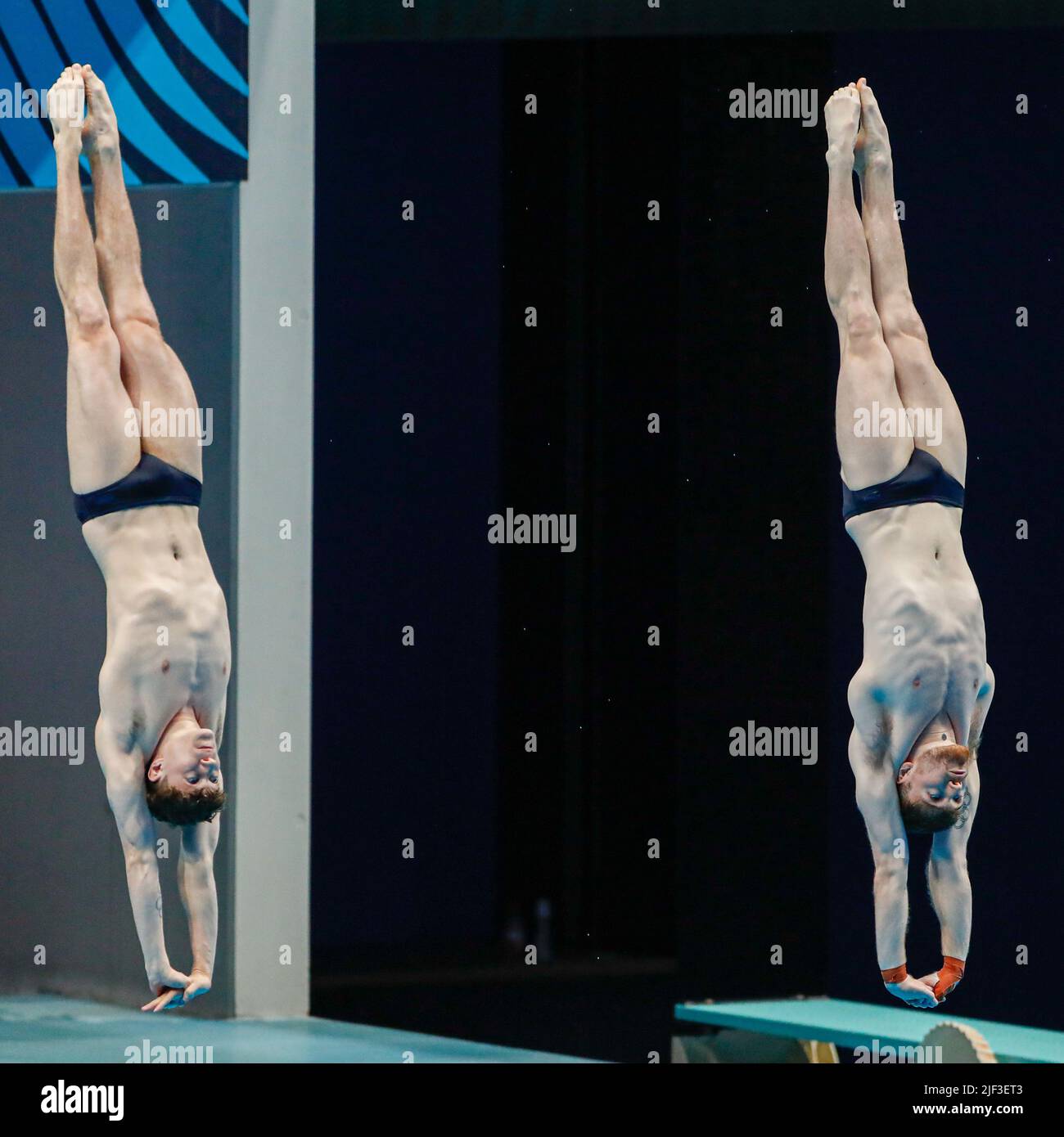 BUDAPEST, HUNGARY - JUNE 28: Noah Williams of England, Matthew Lee of ...