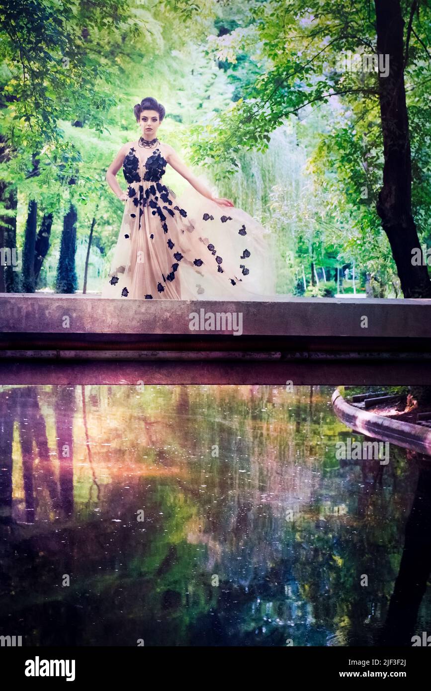 Female model posing on water hi-res stock photography and images - Alamy