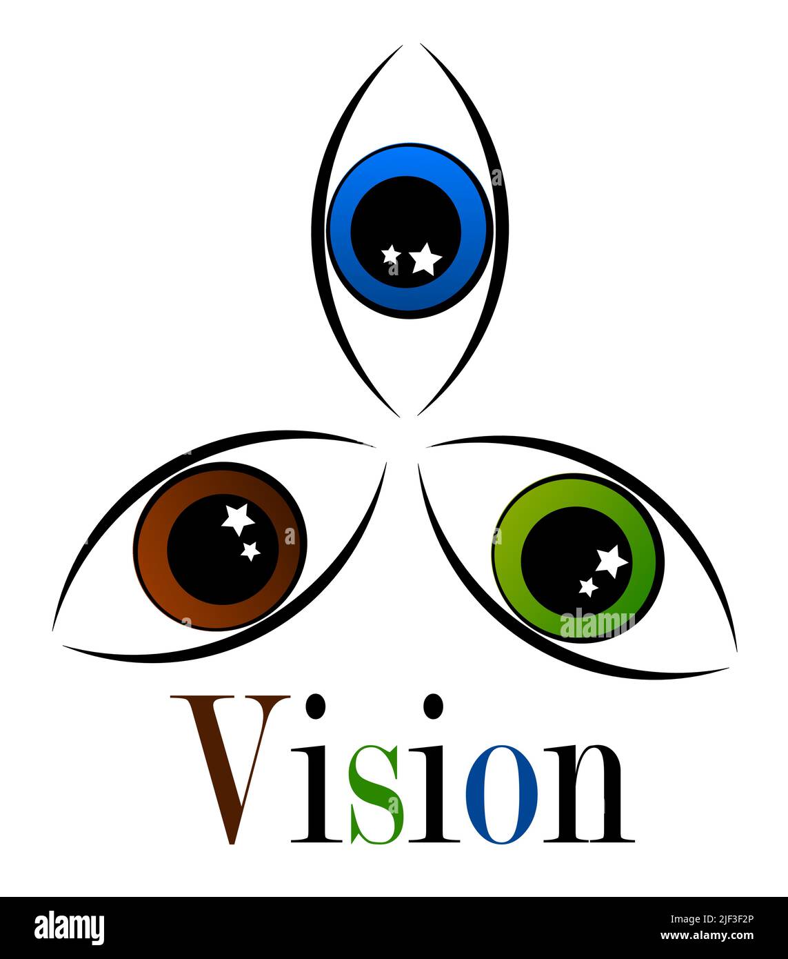 Symbolic three eyes Stock Vector Images - Alamy