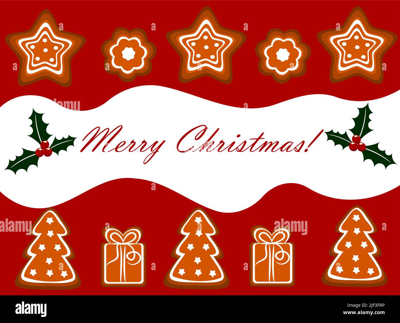 Christmas gingerbread cookies background Stock Vector Images - Alamy