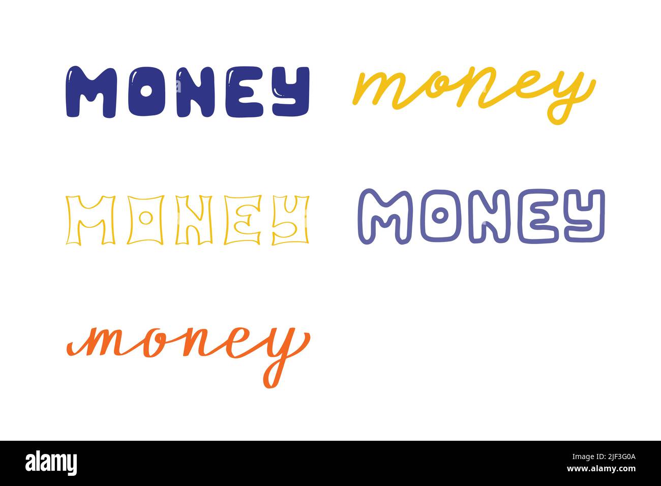 Money concept. Lettering hand drawing phrase vector. Decor banner ...