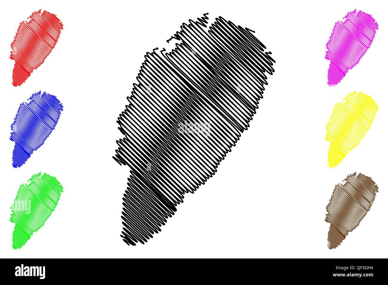 Kea island (Hellenic Republic, Greece, Aegean Sea) map vector ...