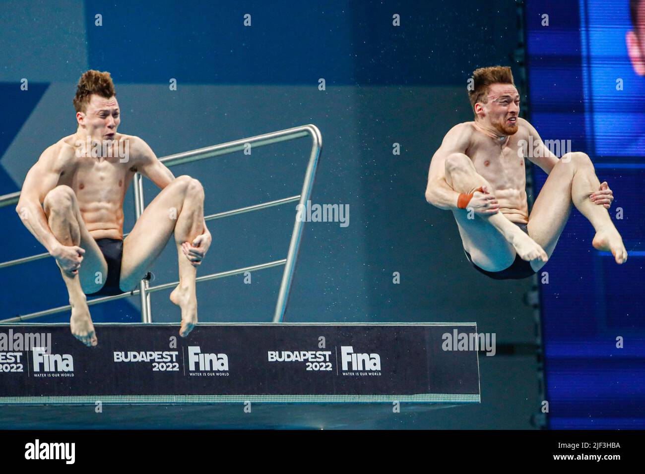 BUDAPEST, HUNGARY - JUNE 28: Noah Williams of England, Matthew Lee of ...