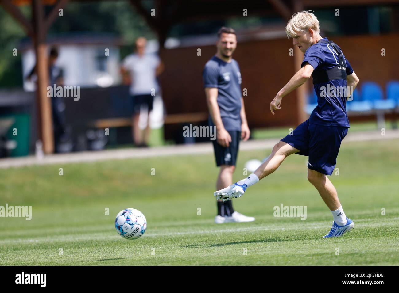 Gent's Noah De Ridder pictured during a training session of JPL KAA ...