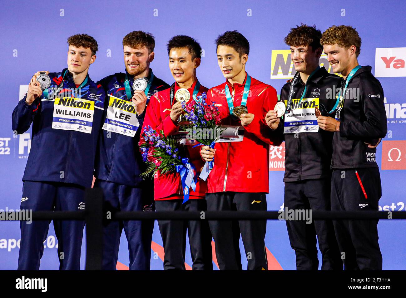 BUDAPEST, HUNGARY - JUNE 28: Noah Williams of England, Matthew Lee of ...