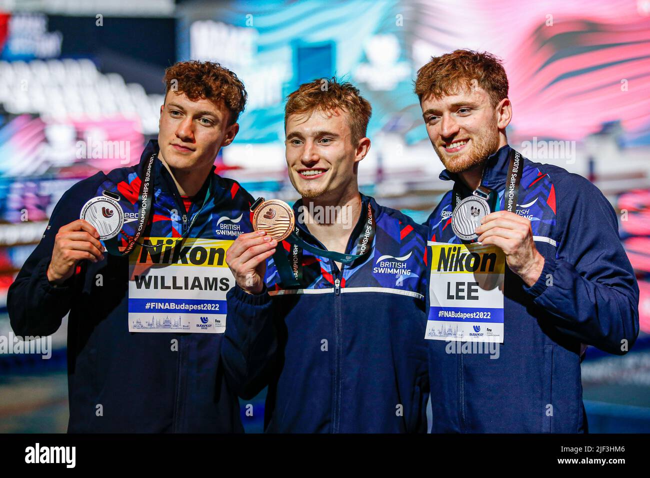 BUDAPEST, HUNGARY - JUNE 28: Noah Williams of England, Jack Laugher of ...