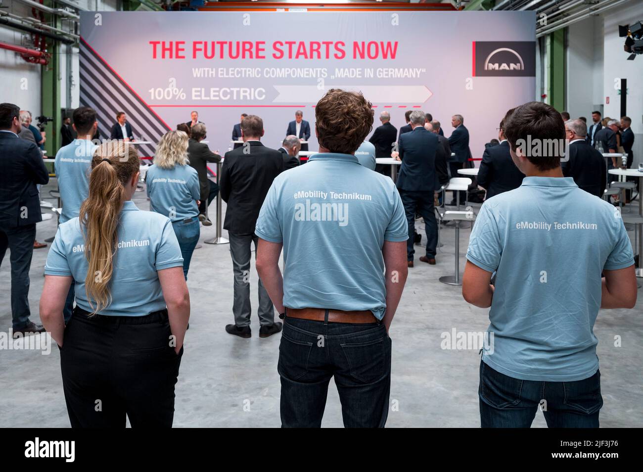 Nuremberg, Germany. 29th June, 2022. MAN's eMobility team takes part in ...